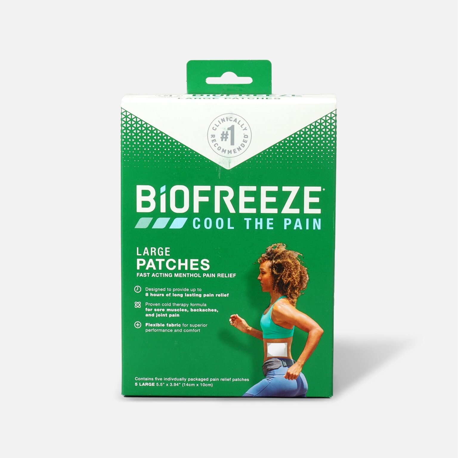 BIOFREEZE PAIN RELIEVING PATCHES LARGE 5 CT – Dose – The Pharmacy